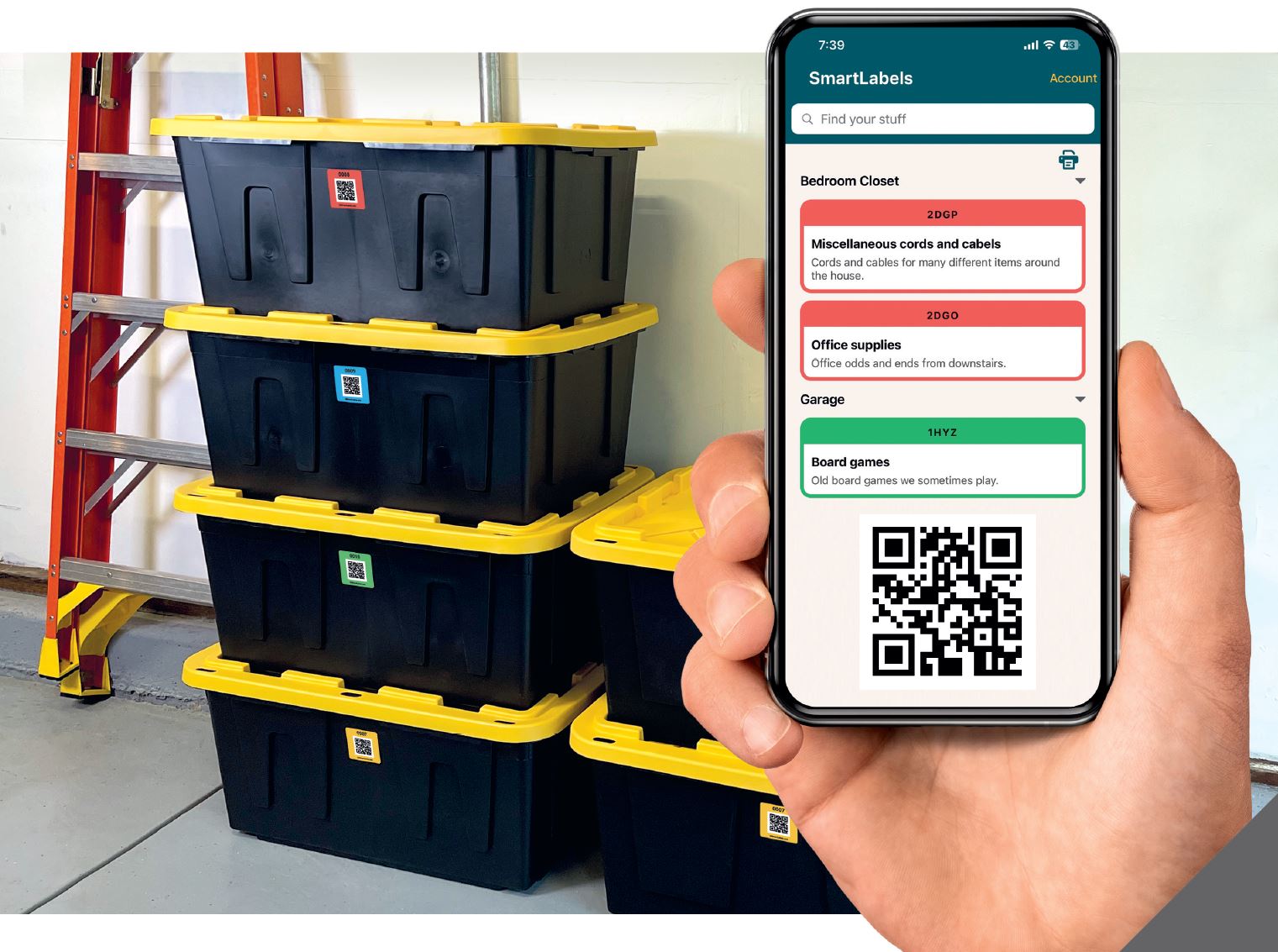 Smart Labels Color Coded QR Code Labels for Organization & Storage