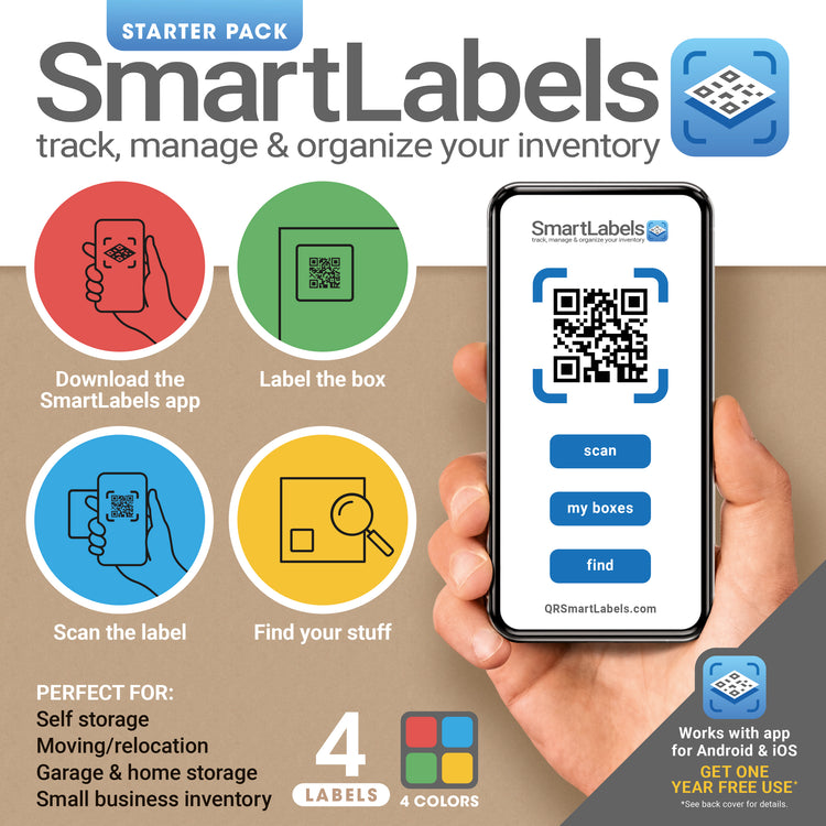 Smart Labels Color Coded QR Code Labels for Organization & Storage